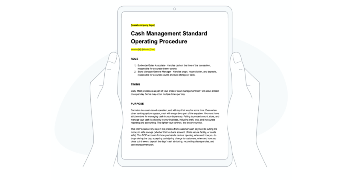 Free Dispensary Cash Management SOP Template Flowhub Free Dispensary Cash Management SOP Template Flowhub