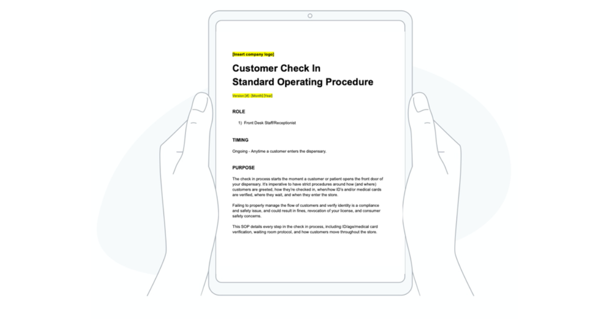 Free Dispensary Check In SOP Template Flowhub Free Dispensary Check In SOP Template Flowhub